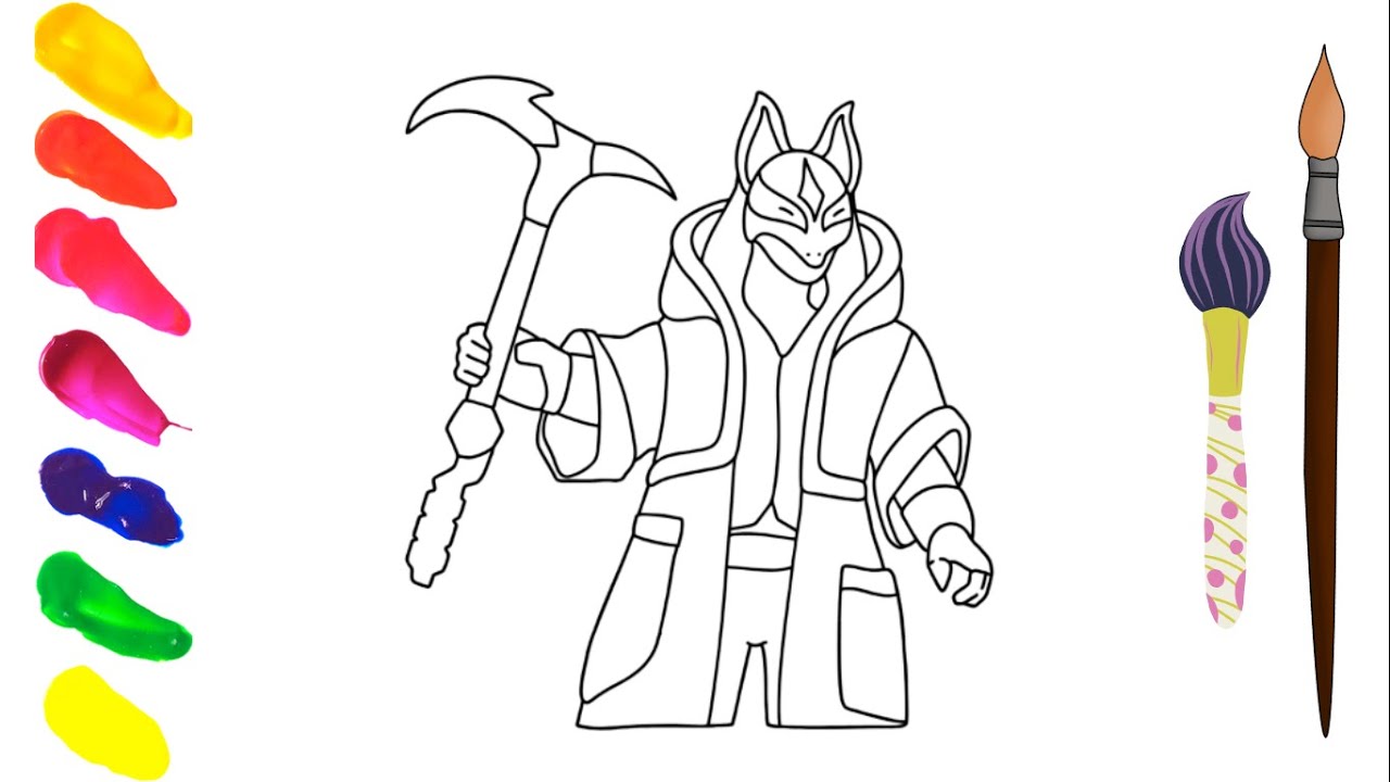 HOW TO COLOR FORTNITE GAME CHARACTER PART 5 - YouTube