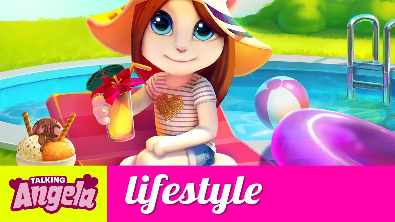 Talking Angela - Inside My Bag (Pool Edition) - YouTube