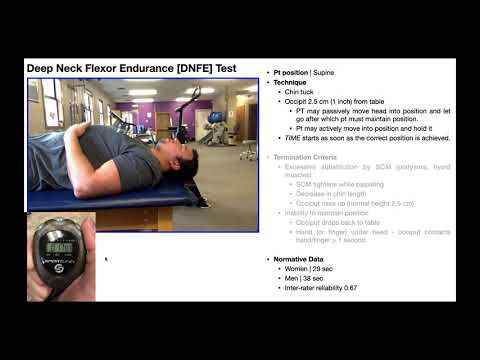 Deep Neck Flexor Endurance Test [DNFE Test] | Rationale ...