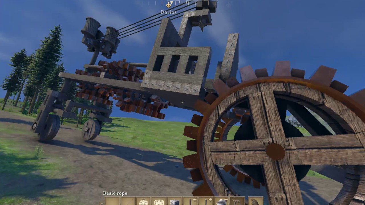 Medieval Engineers — Powered Tractor testing and gameplay. - YouTube