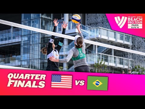 Flint/Cheng vs. BrazilBarbara/Carol - Quarter Final Highlights Paris 2022 #BeachProTour