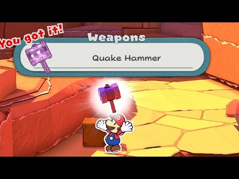 Quake Hammer in Paper Mario The Origami King - YouTube