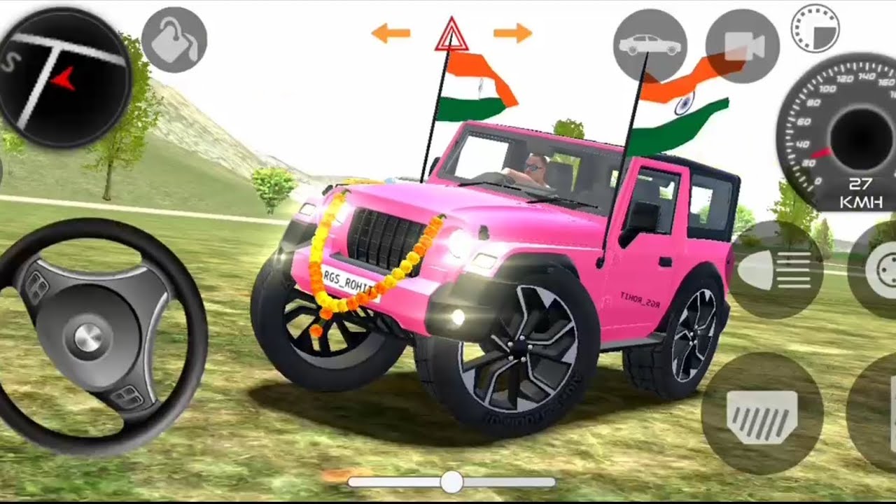 pink Mahindra Thar favourite colour || Indian cars simulator 3D - YouTube