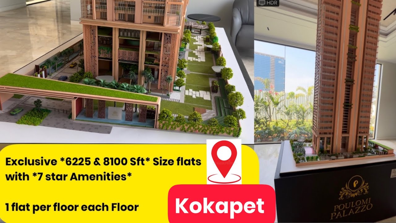 55 Floor High rise Apartment @Kokapet || Poulomi Palazzo || 3 Towers ...