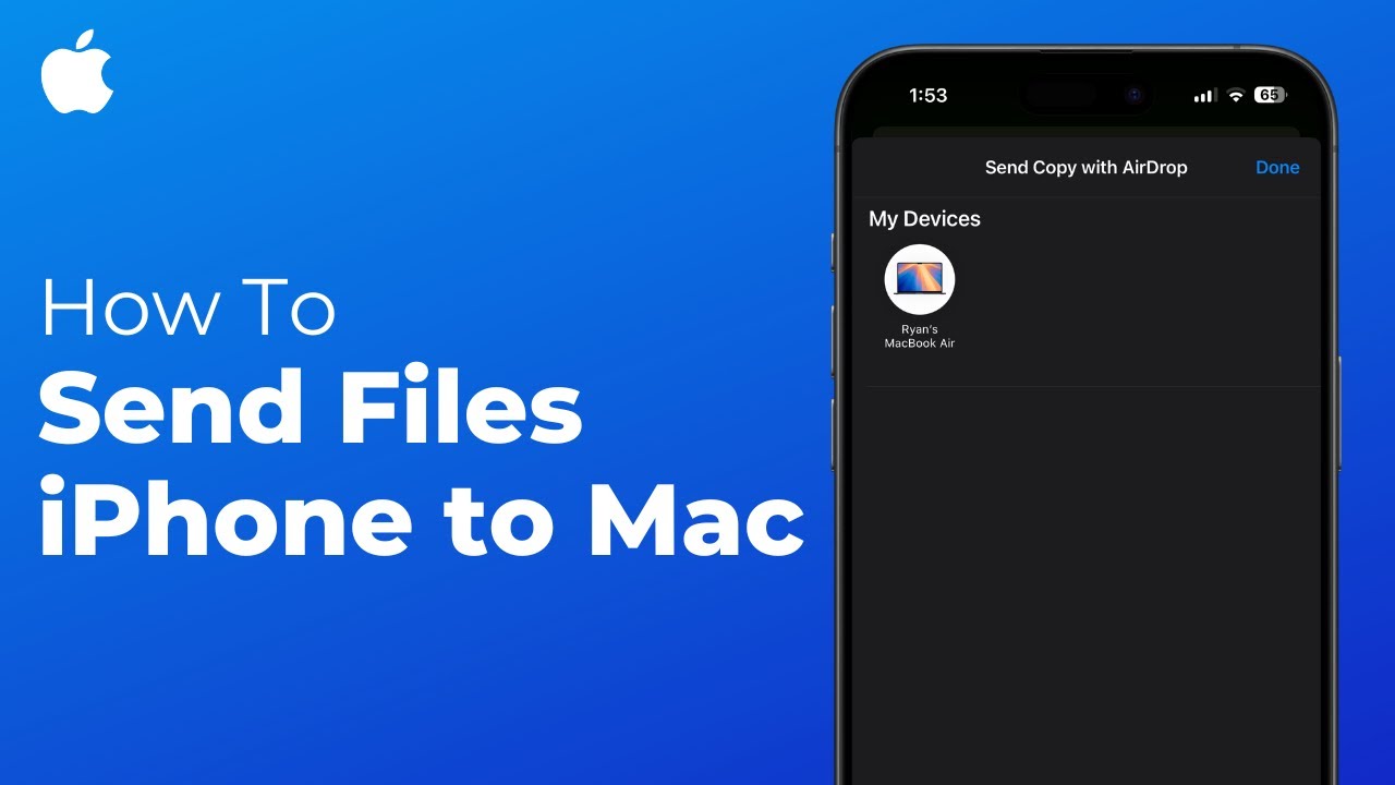 How To Send Files From iPhone to Mac - YouTube
