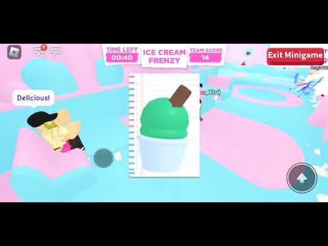 Playing ice-cream frenzy mini game - YouTube