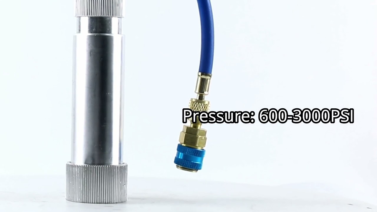 A/C AC Oil and Dye Injector with R-134a Snap Quick Coupler - YouTube