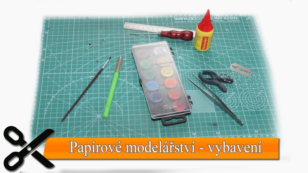Papírové modely: Pomůcky a vybavení ~ Tutoriály CZ ~ s01e03 - YouTube