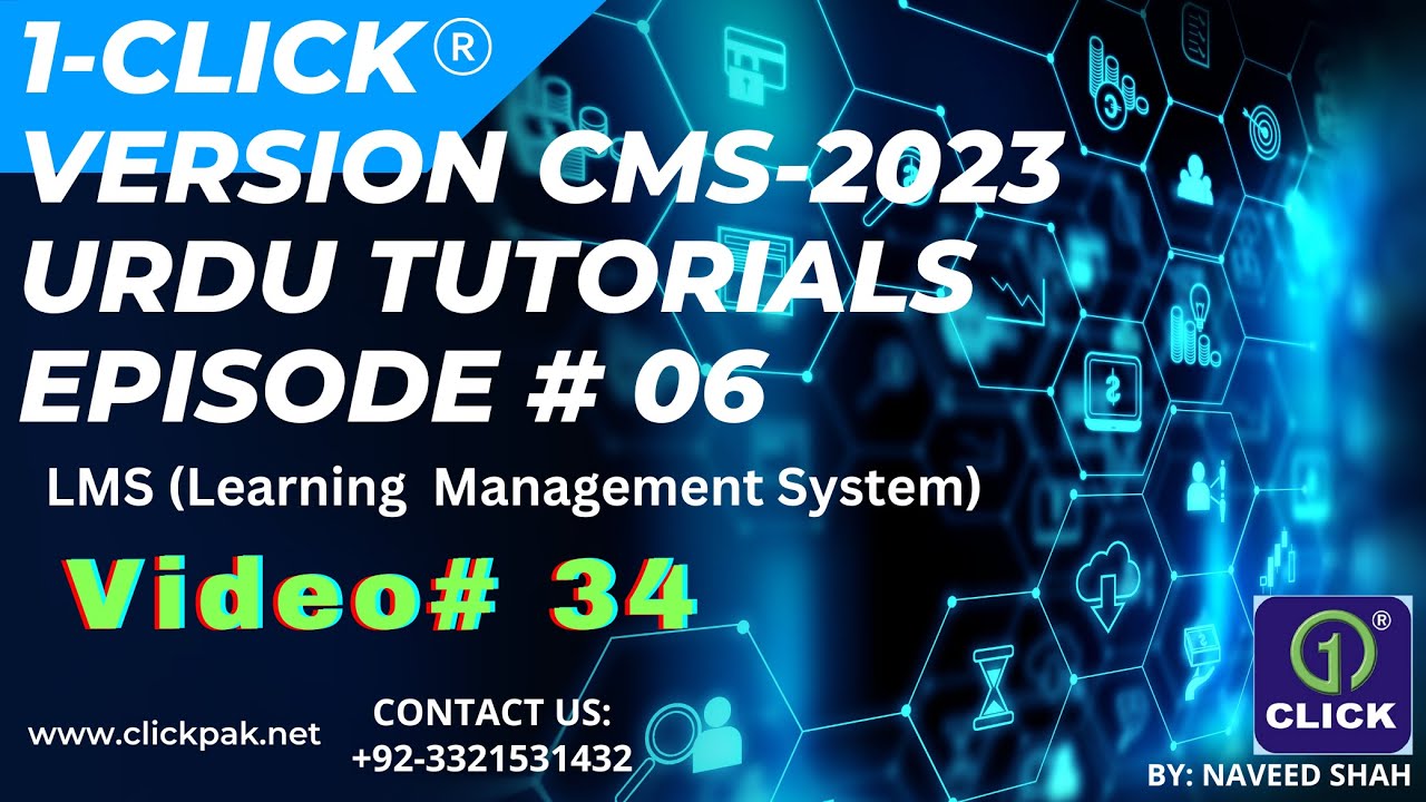 How to Use LMS CMS 23? One Click CMS | Online Software | Urdu Tutorials By Naveed Shah - YouTube