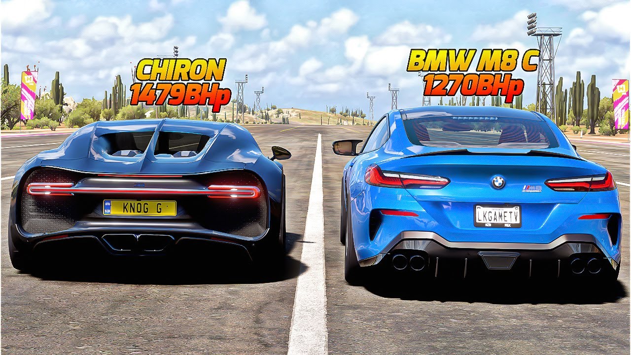 FH5 DRAG RACE - Bugatti Chiron Vs Bmw M8 (Tune) - YouTube