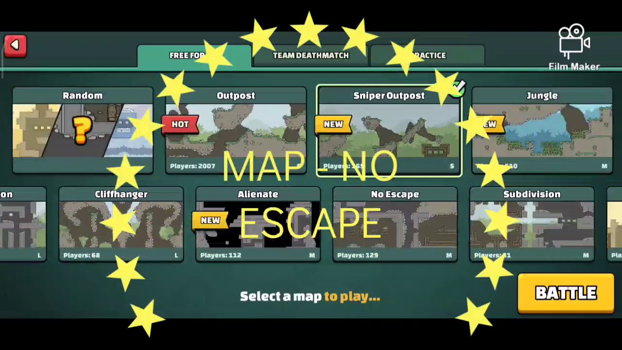 Mini Militia Gameplay || Map - No Escape || Free for All || Consecutive ...
