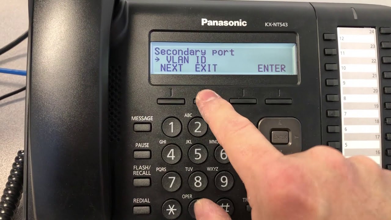 Change settings for PC port on Panasonic VOIP phone KX-NT543 - YouTube