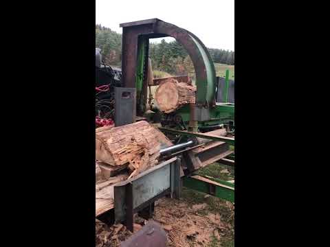 Homemade Firewood Processor demo - YouTube