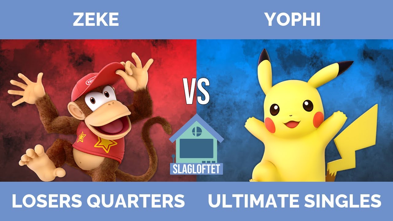 Slagloftet #8: SSBU – Losers Quarters — Zeke (Diddy) vs Yophi (Pikachu ...