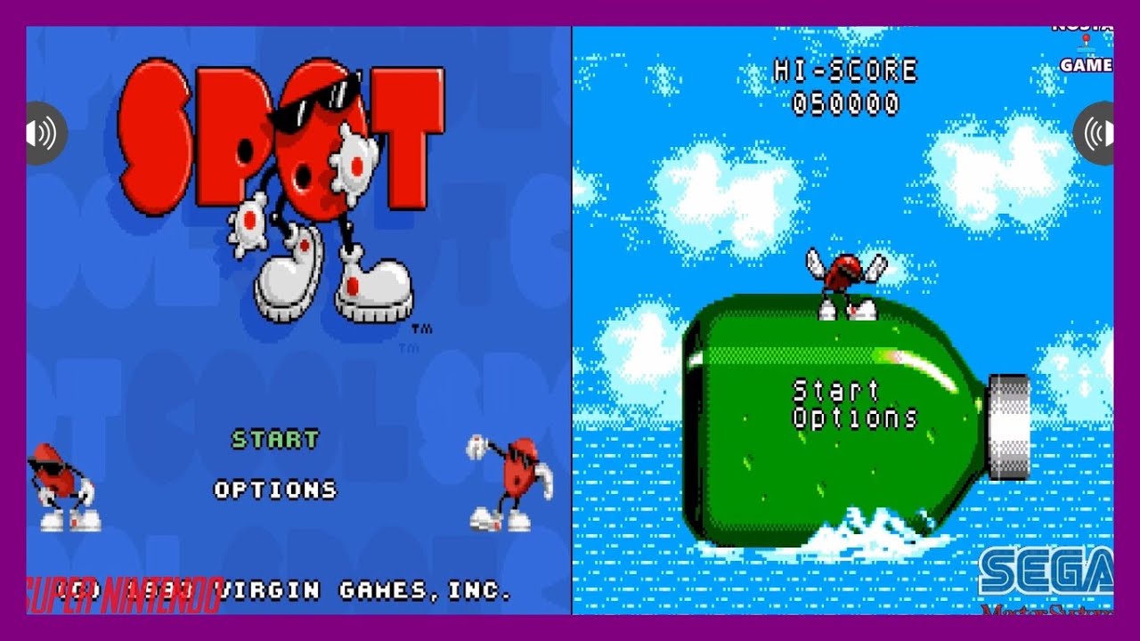 COOL SPOT Comparativa [SUPER NINTENDO & MASTER SYSTEM] - YouTube