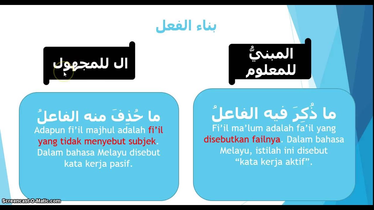 Bahasa Arab Kaedah Nahu F3 (Naibul Fail 1) - YouTube