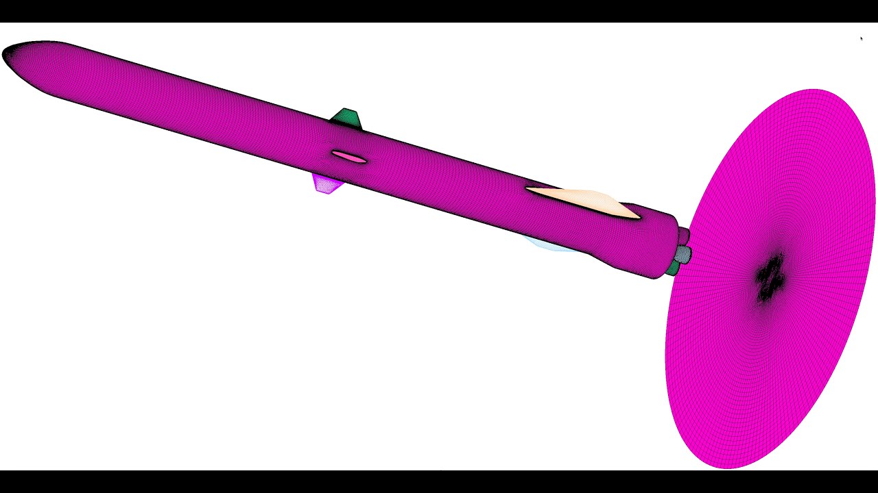Rocket Meshing for CFD - Mesh of Full model with Nozzles and Fins - YouTube