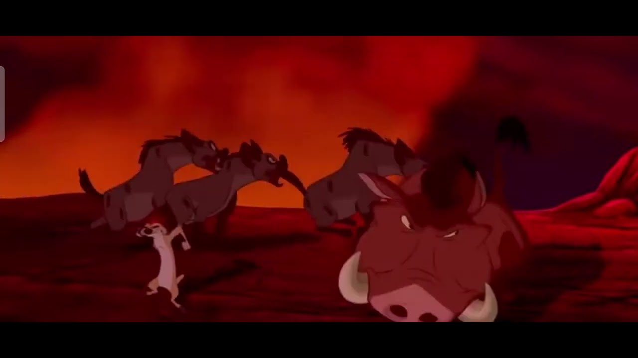 Lion king final fight Deleted scenes simba roars as scar scratches in ...