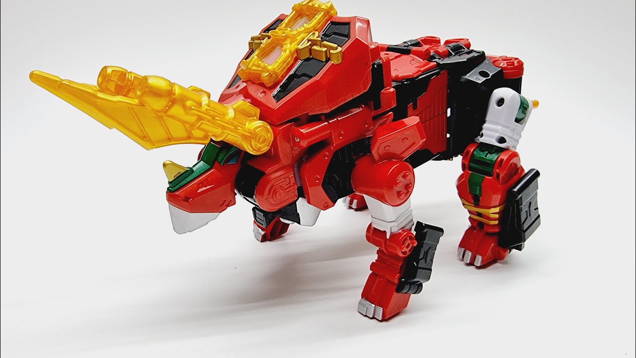 SUPER 10 TRIHORN DINO ROBOT TOY TRANSFORM - YouTube