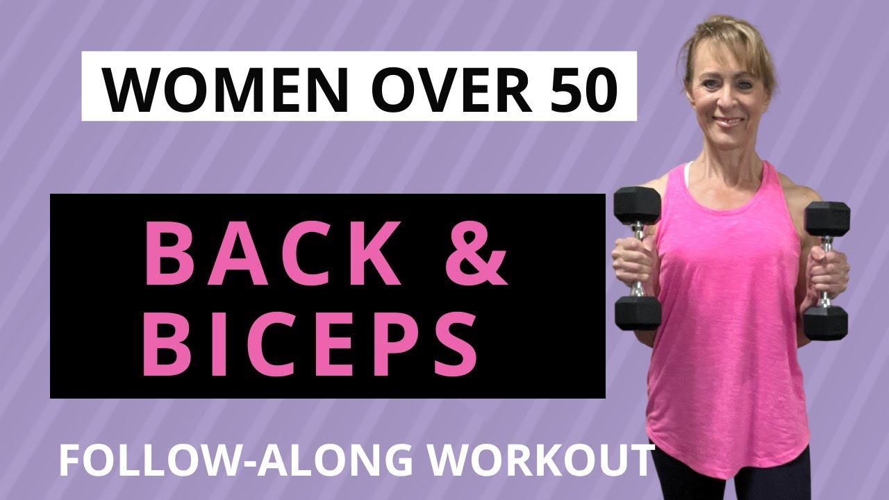 Toned Back & Bicep Workout for Women Over 50 - YouTube