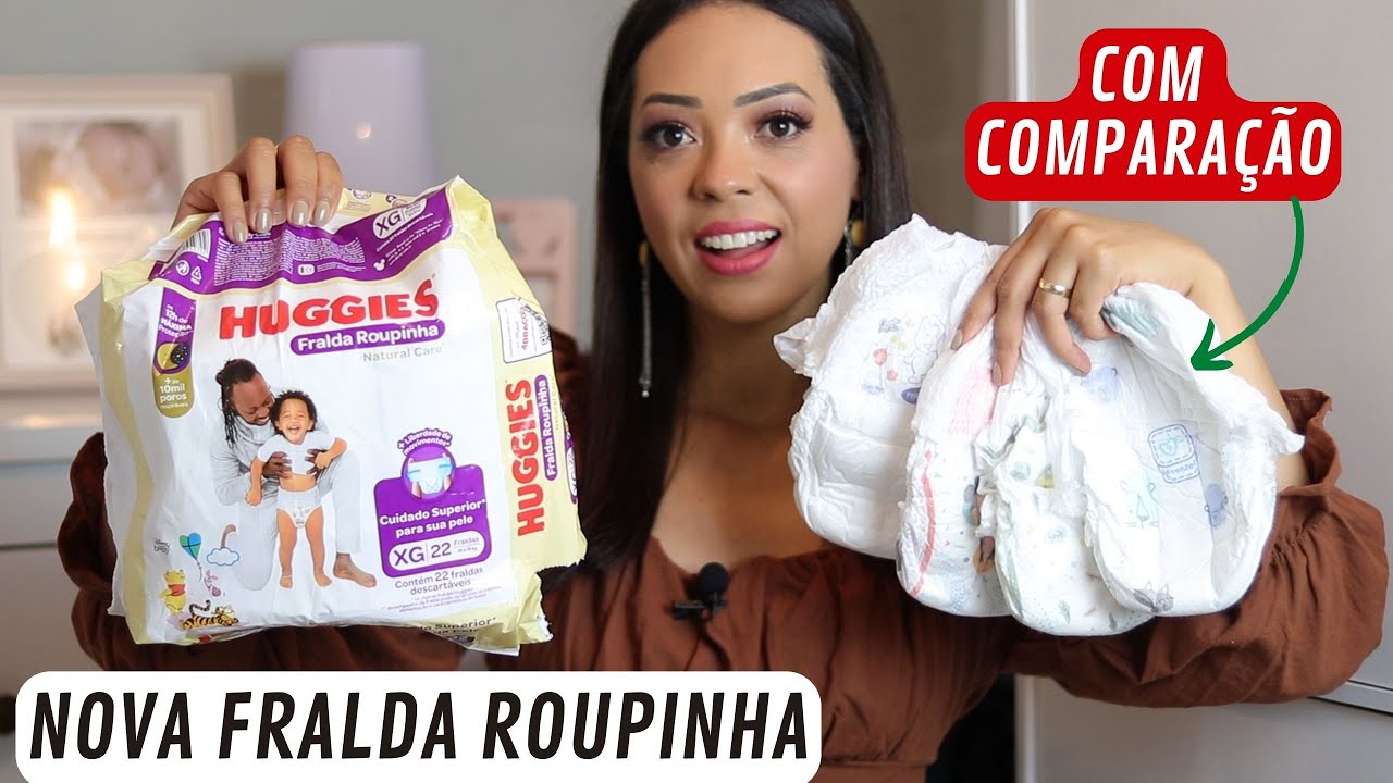 NOVA FRALDA ROUPINHA HUGGIES NATURAL CARE - YouTube