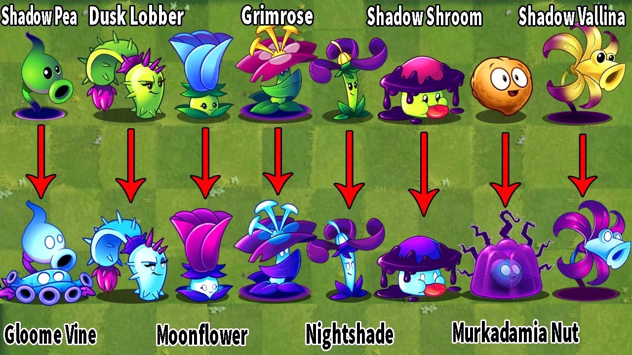PvZ 2 Normal Shadow Plants VS Dark Shadow Plants - Who 's Best? - YouTube