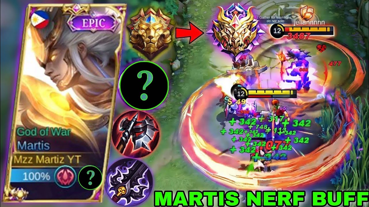 MARTIS NERF BUFF NEW PERFECT BUILD AND 100% BROKEN EMBLEM! | MARTIS ...