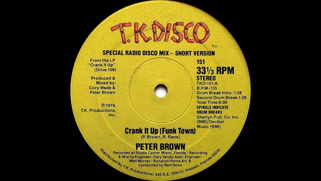 Peter Brown - Crank it up (Funk Town) (12" Long version '79) - YouTube