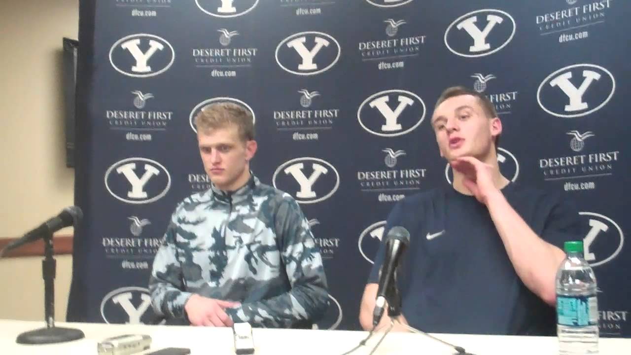 BYU guards Tyler Haws and Kyle Collinsworth talk about win over Saint ...