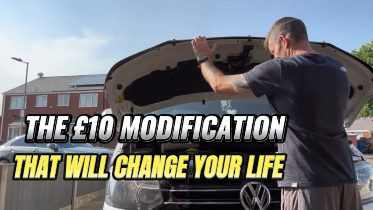 VW Transporter T5 | Bonnet strut modification #vwbus #builtnotbought # ...