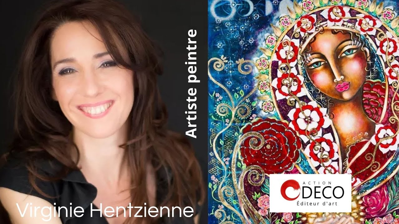 Virginie Hentzienne artiste | Action Déco Art Mural - YouTube