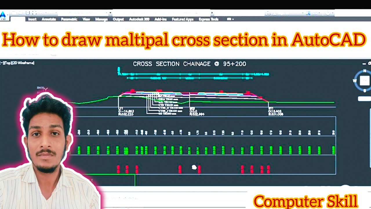 how to Draw maltipal cross section in AutoCAD (Simple method)|| Civil ...