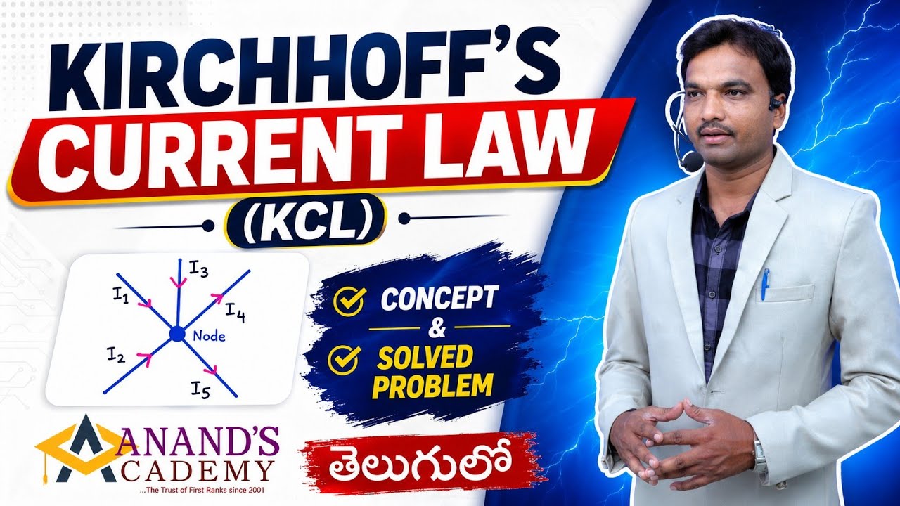 Kirchhoff’s Current Law (KCL) | Concept & Solved Problem in Telugu ...