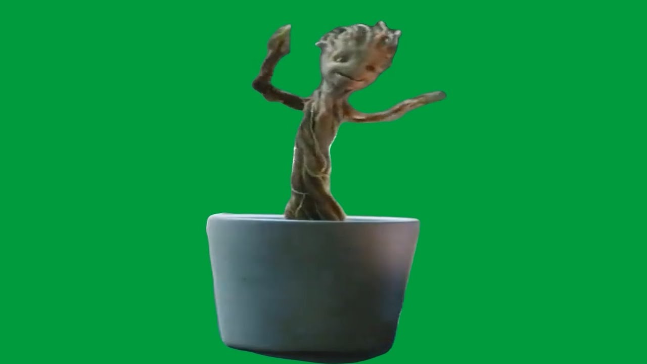 Baby Groot Dancing | 4K Green Screen - YouTube