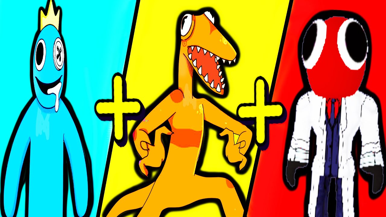 Blue rainbow friend + orange rainbow friend + red rainbow friend ...