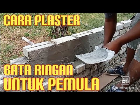 Cara Plaster Bata Untuk Pemula - YouTube