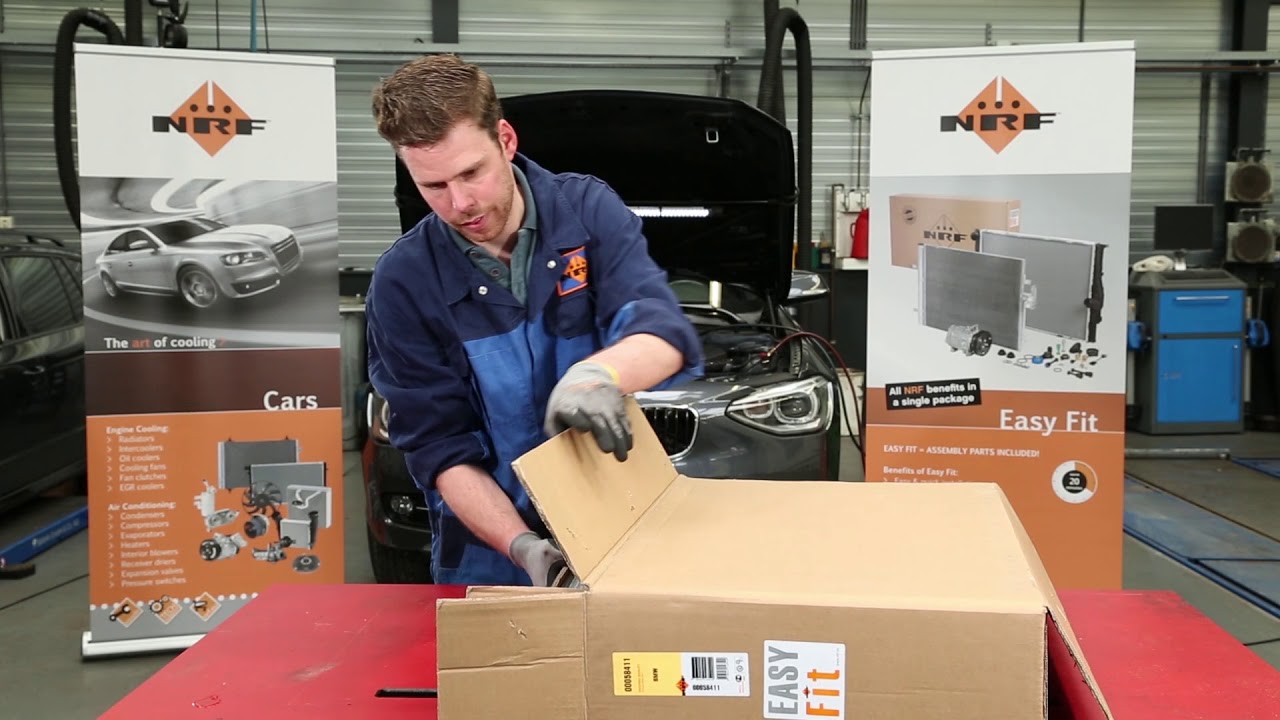 NRF - Replacing a radiator (passenger car) - YouTube