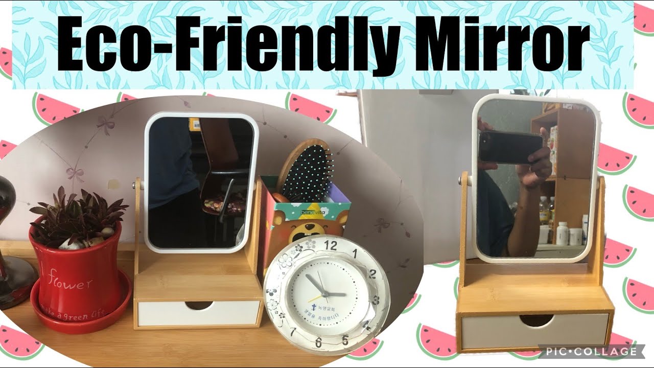 Eco Friendly Bamboo Mirror/양면탁상거울 - YouTube