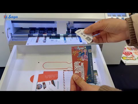SAGA SC2310 double tools sheet cutter with cutting and creasing - YouTube