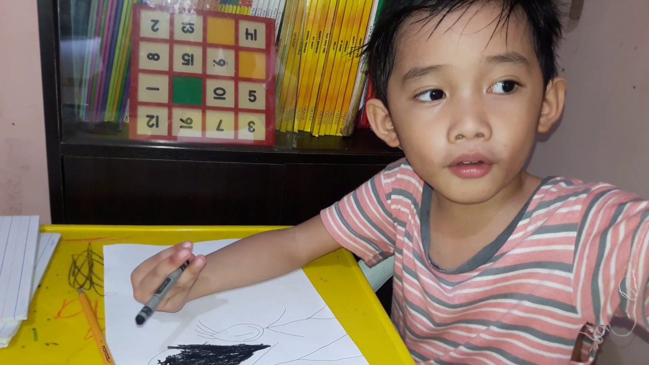 Drawing a family by a 4 year-old - YouTube