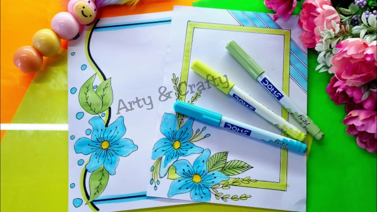 Border Design on Paper | Designs for Front Page | Border for Project ...