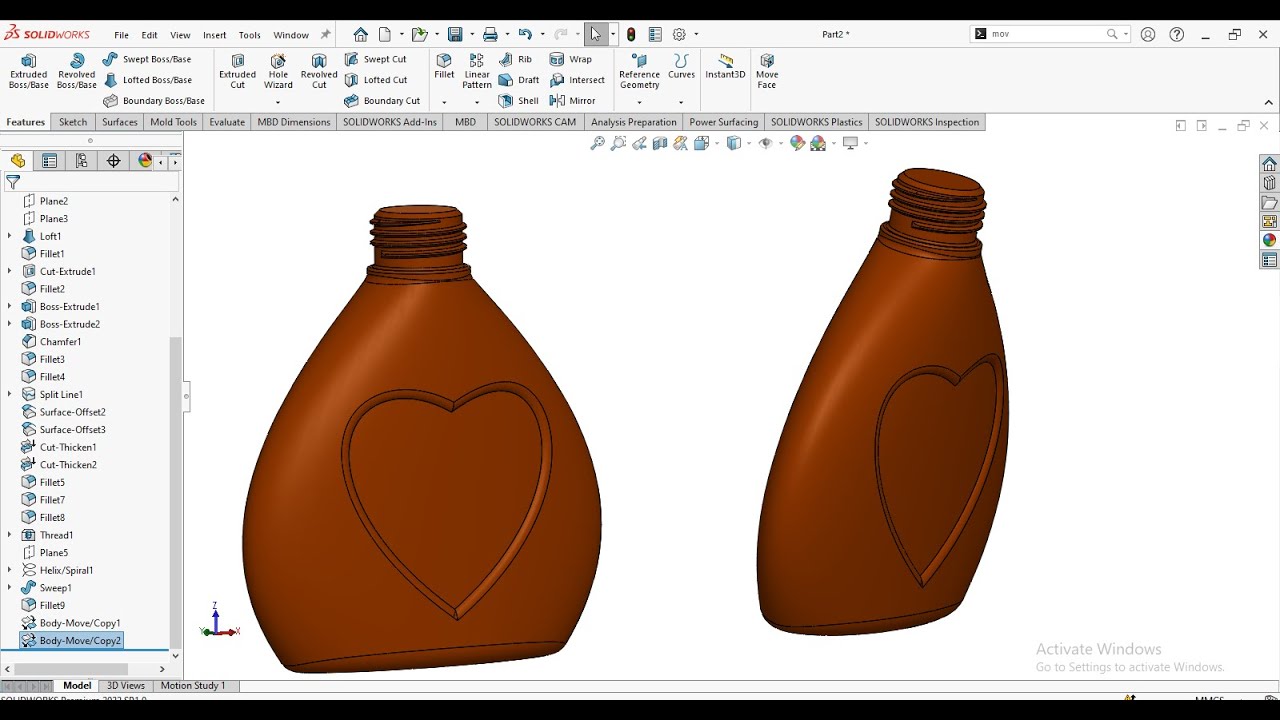 Bottle design by Solidworks || Beginner exercise 3 - YouTube