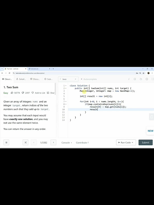 Two Sum Leetcode Solution In Java Leetcode Twosum 100daysofcode 4947