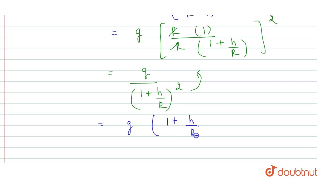 Gravitational Acceleration Formula