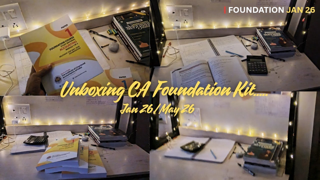 CA Foundation Books Unboxing 📚 | Best Study Material for CA Students ...