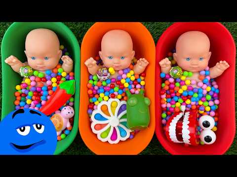 Cute Baby Dolls Bath Time with Rainbow Beads | P 75 | Ghentalin