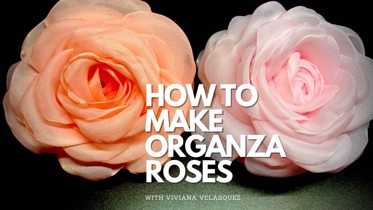 How to make organza roses/ Como hacer rosas de organza - YouTube