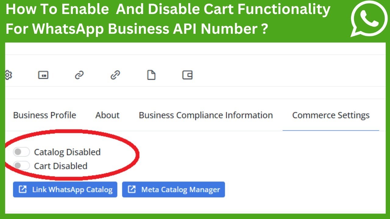 How To Enable And Disable Cart Functionality For WhatsApp Business API ...