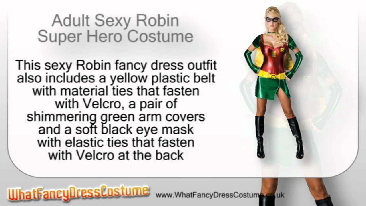 Adult Sexy Robin Super Hero Costume - YouTube
