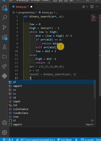 Python program for Binary Search || Binary Search in Python - YouTube
